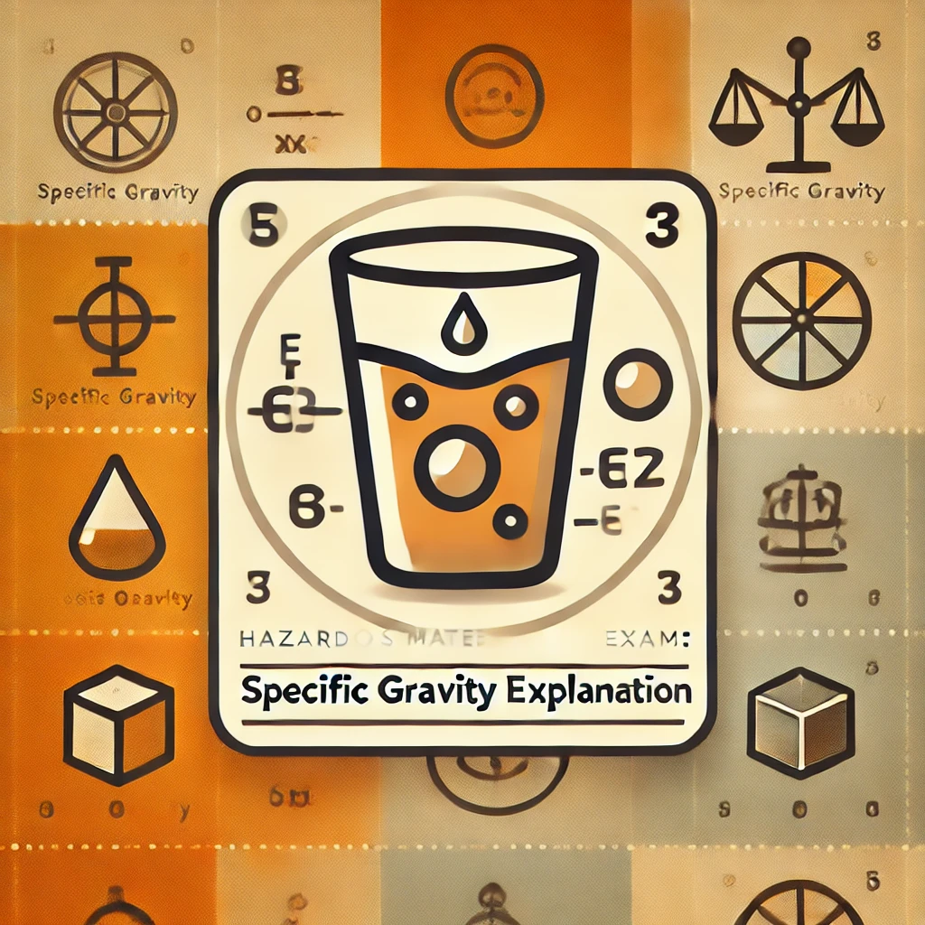 Hazardous Materials Handler Exam: Explanation of Specific Gravity ...